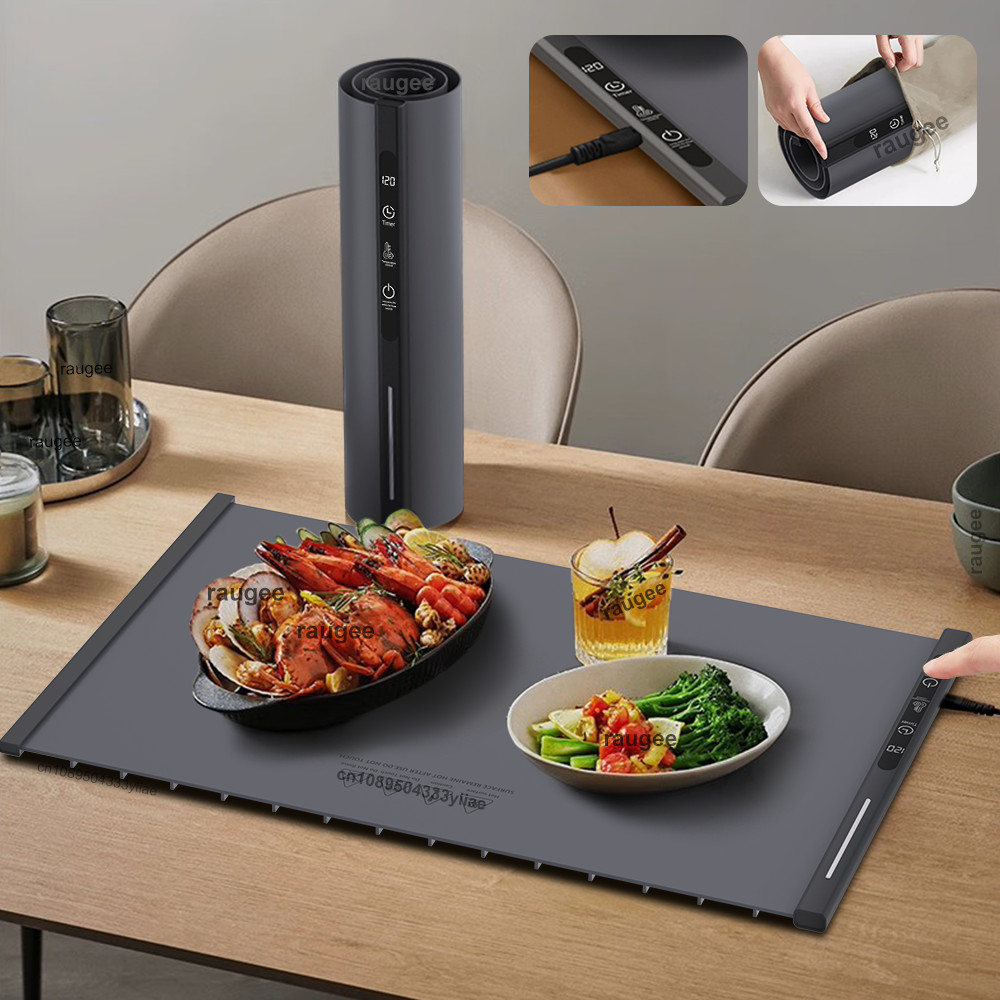 Jual Electric Warming Tray Food Warmer Plate Foldable Plate Warmer Mat ...