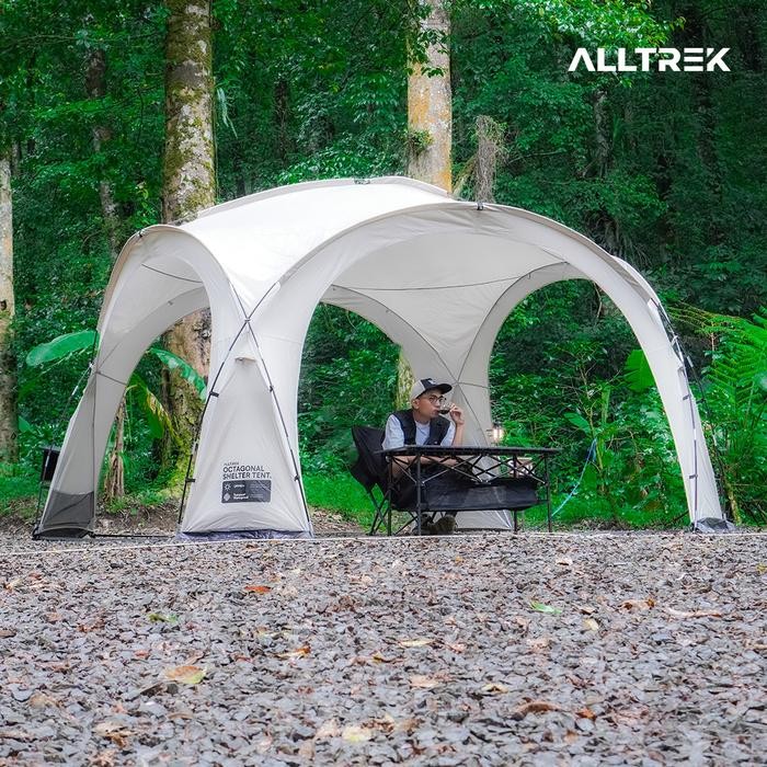 Jual ALLTREK Tenda Canopy IVORY Pop Up Octagonal Shelter Tent Outdoor ...
