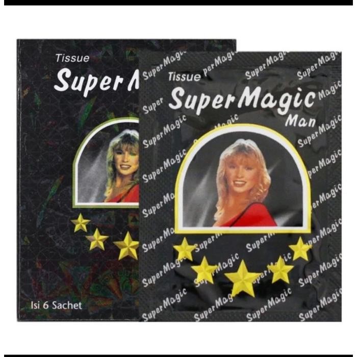 Jual Supermagic Man 1 Sachets Tissue Magic Original Tisu Basah ...