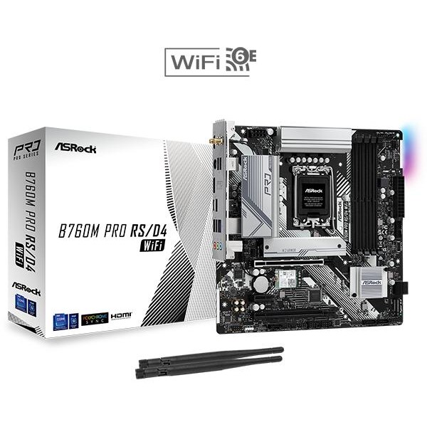 Jual Motherboard Mobo Intel Asrock B760M Pro RS/D4 WiFi DDR4 B760 ...