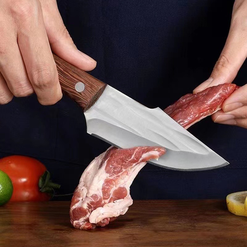 Jual Handmade Forged Boning Knife Meat Cleaver Cutter Kitchen Knife ...