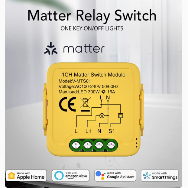 Jual V-Mts01 Matter Intelligent Switch Breaker Module Compatible With ...
