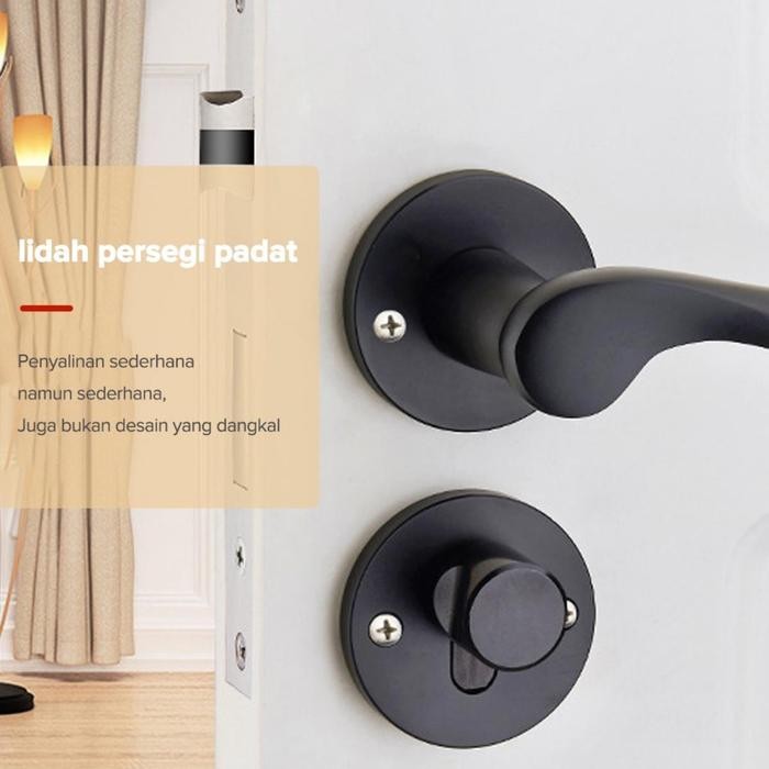 Jual Gagang Pintu Gaya Eropa Handle Lock Door Model Lurus Bedroom ...