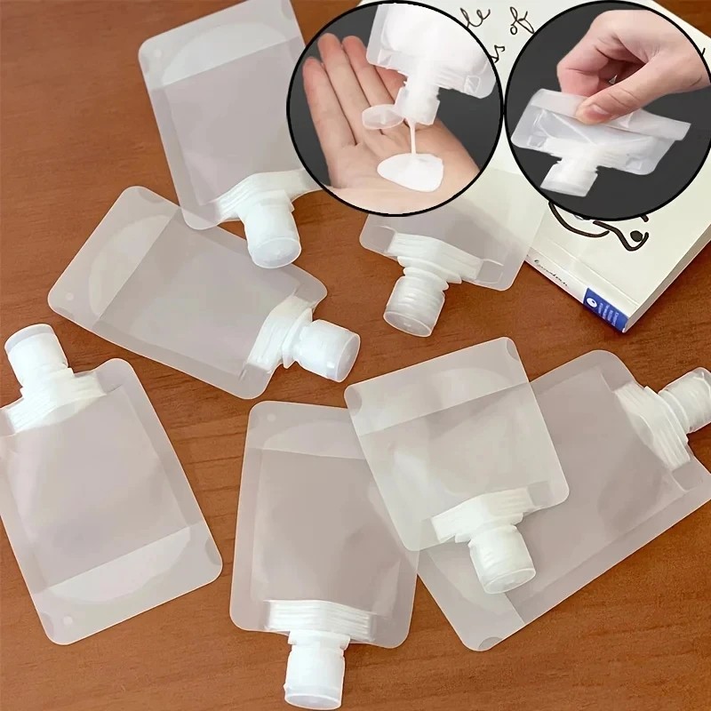 Jual 5Pcs Travel Empty Squeeze Bags Lotion Dispensing Bag Refillable ...