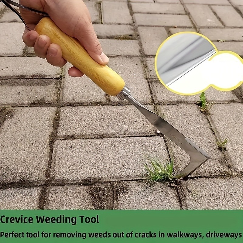 Jual Stainless Steel Crevice Weeding Tool L-Shaped Multi-Purpose Garden ...