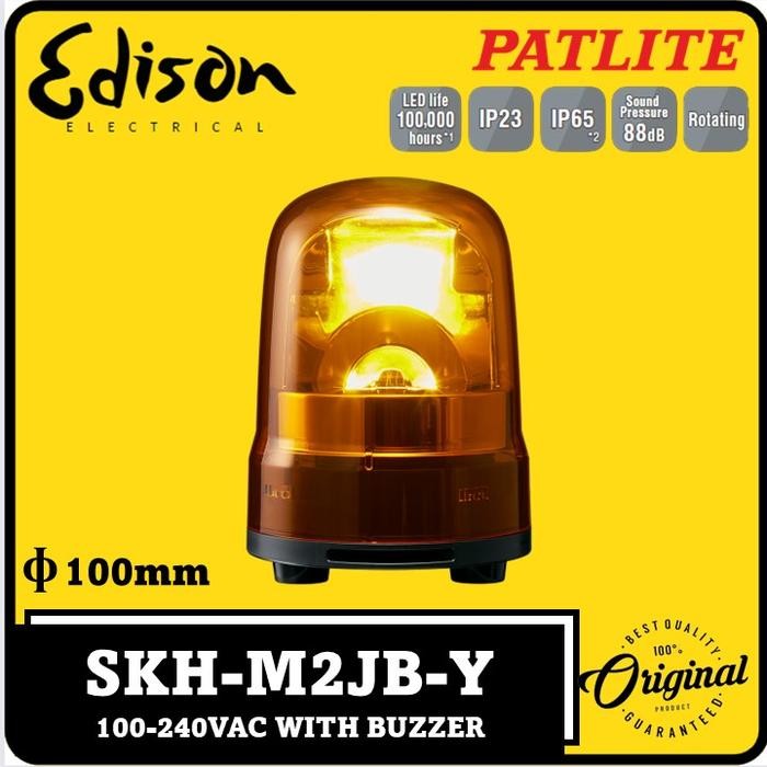 Jual PATLITE SKH-M2JB-Y 100-240VAC AMBER/YELLOW LED Rotary Lamp w ...