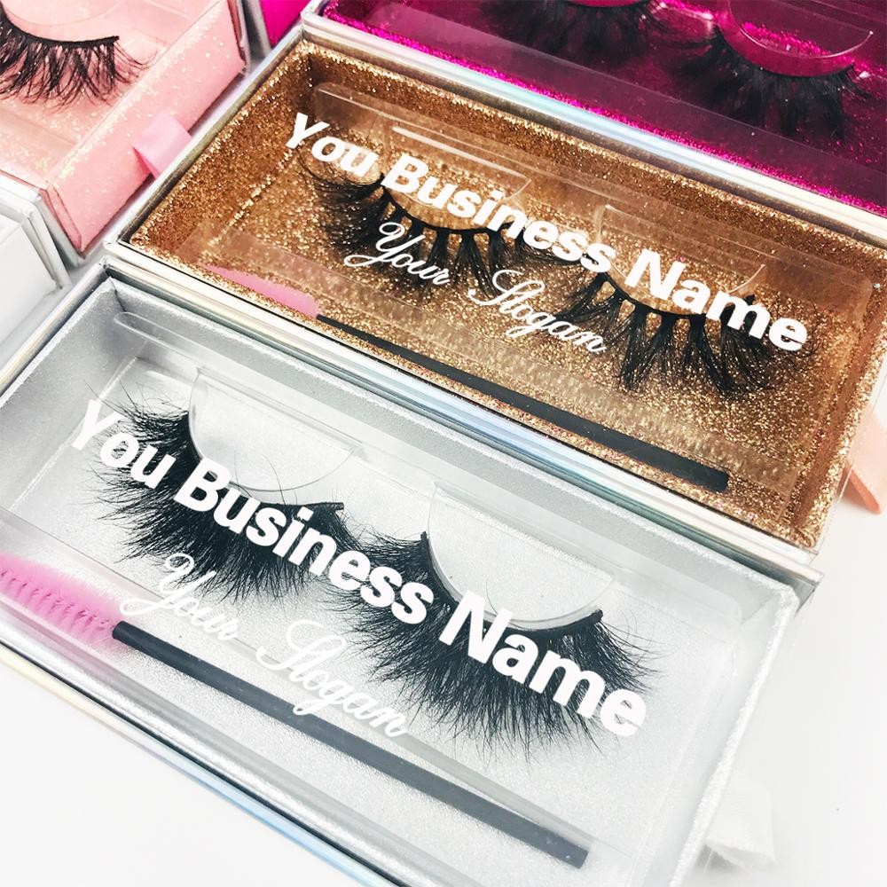 Jual Wholesale Custom Eyelash Packaging Box Logo 25MM Mink False Lash ...