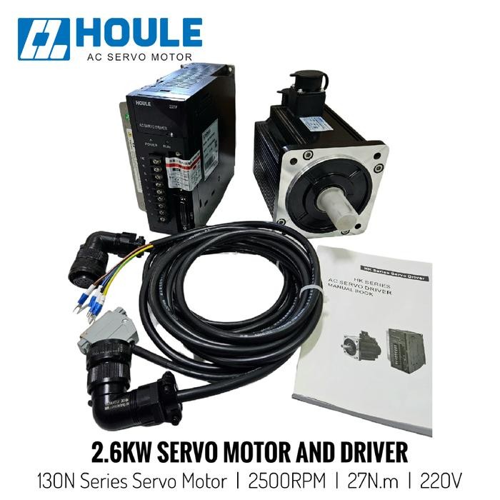 Jual HOULE SH4MN 2600W 10Nm 130N 220V AC Servo Motor Driver 2.6kw ...