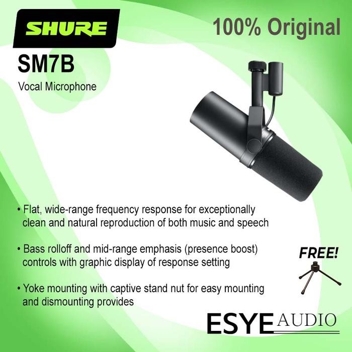 Jual Shure Sm7B Sm 7B Vocal Dynamic Broadcast Microphone | Shopee Indonesia