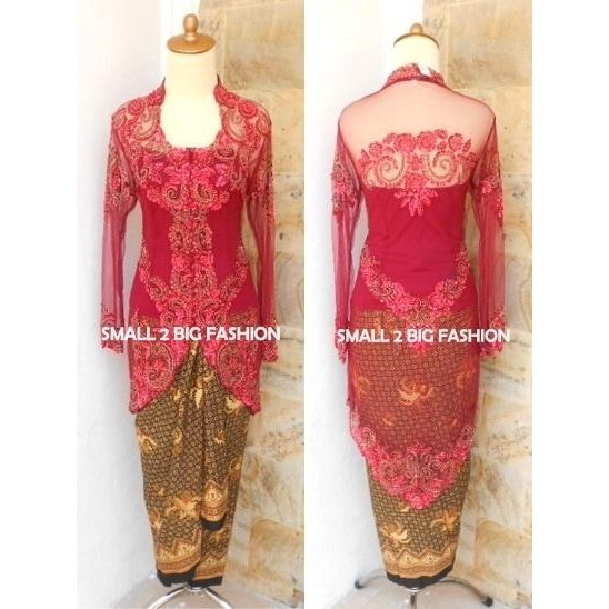 Jual TERMURAH Kebaya Modern Jadi Tile Lengan Panjang Bordir (+ kemben ...