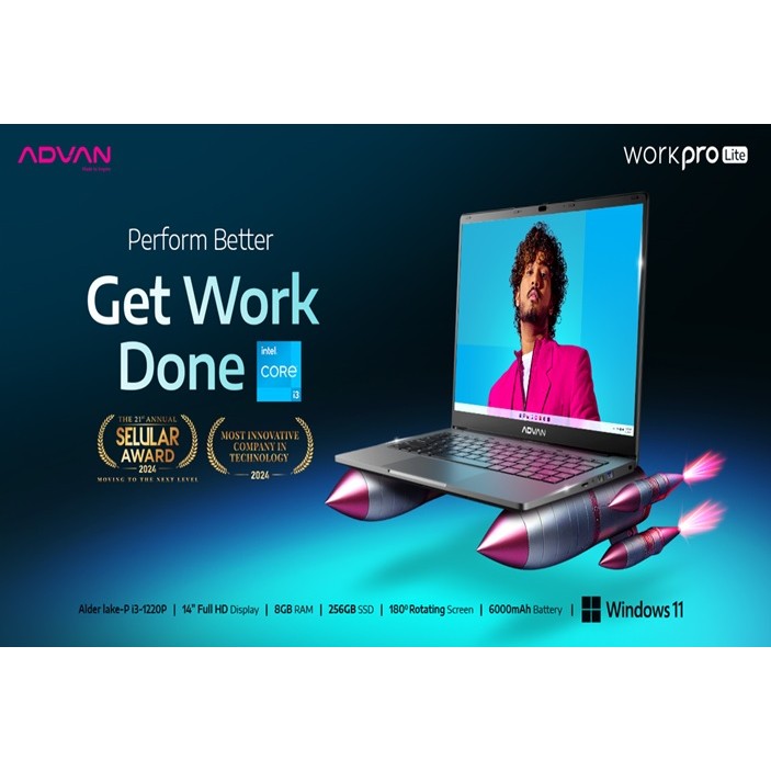 Jual Advan Workpro Lite i3 Gen 12, 14 inch, Core i3-1220P, 8GB, 256GB ...