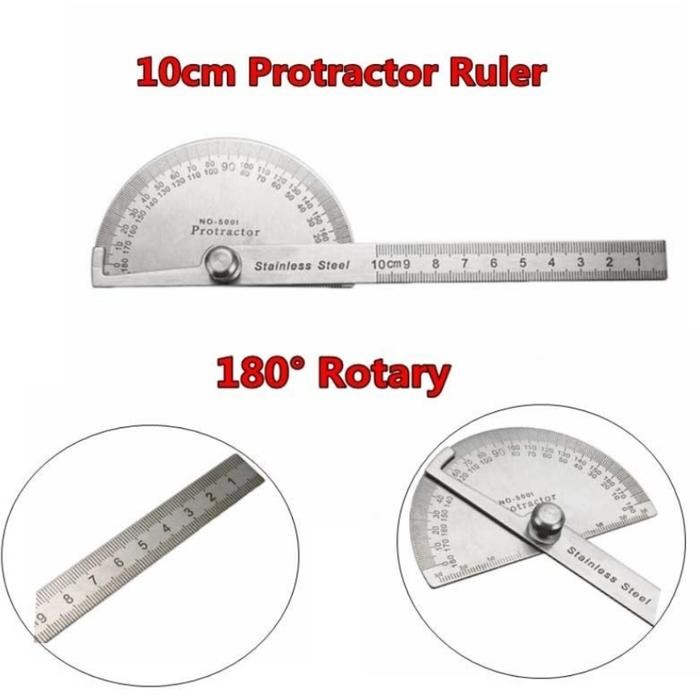 Jual Bestbuy04 Stainless Degree Protractor / Busur Derajat / Pengukur ...
