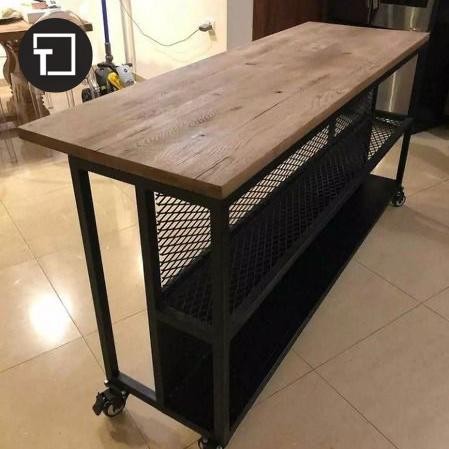 Jual KDM- island table kitchen Kayu Besi Furniture | Shopee Indonesia
