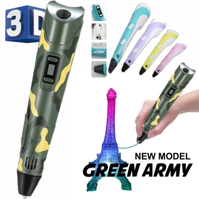 Jual ds6d- Pena 3 Dimensi 3D Pen Generation 2 New Model Ultra Slim ...