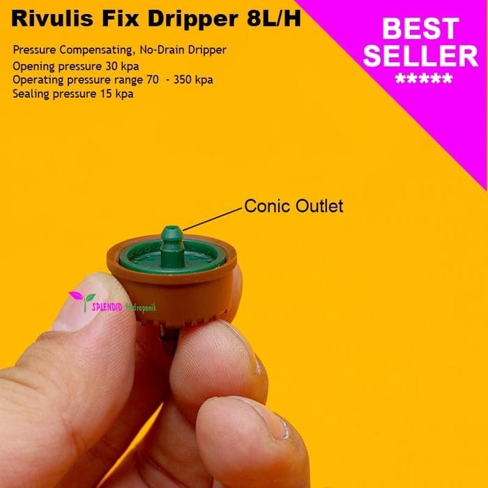 Jual InstanMohonChat- Rivulis Supertif Fix Dripper 8 L/H Pressure ...