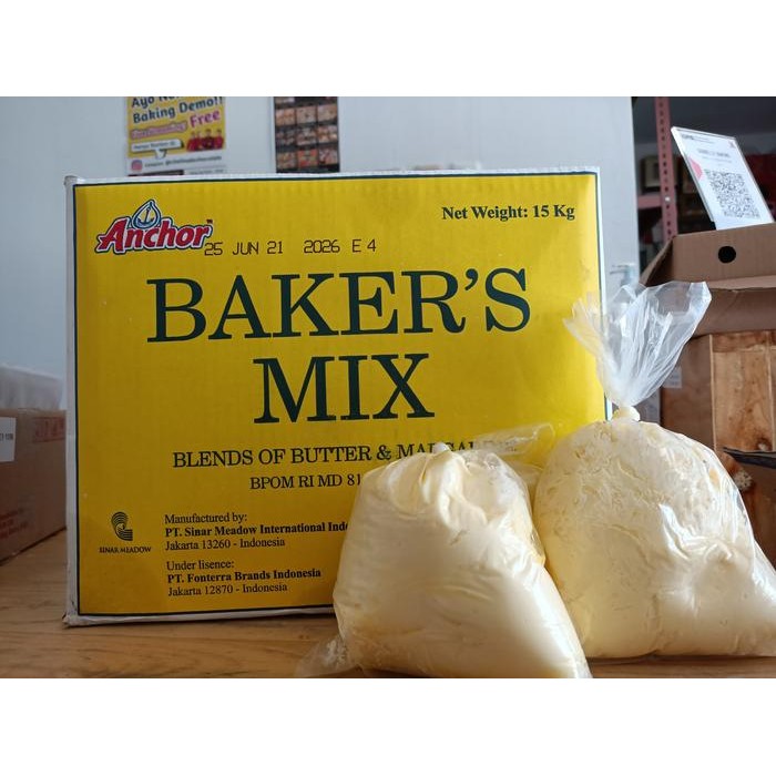 Jual Pilihan- Anchor Baker'S Mix Butter & Margarine Repack 1 Kg ...