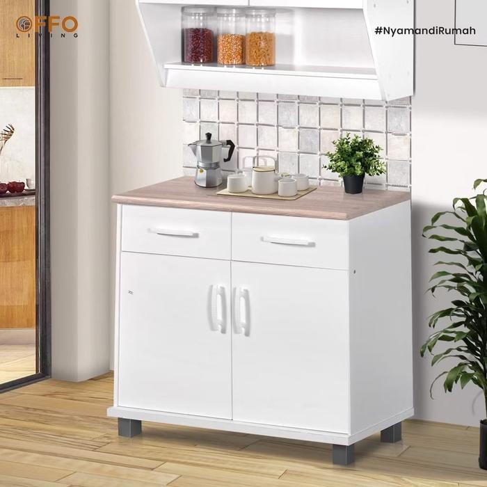 Jual Offo Living - Kitchen Set Lemari Dapur 2 dan 3 Pintu - Luna Putih ...
