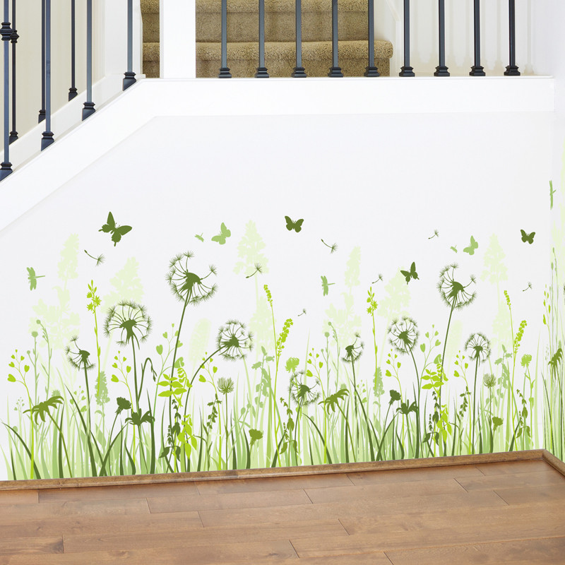 Jual Dandelion Baseboard Sticker Waterproof Children Classrooms ...