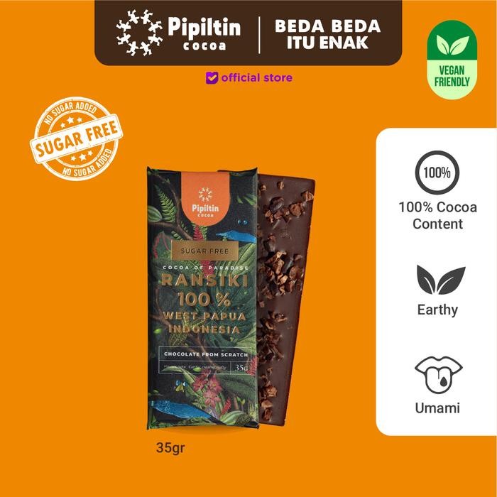 Jual ORIGINAL! Pipiltin Cocoa Dark Chocolate - Coklat Bar Ransiki 100% ...