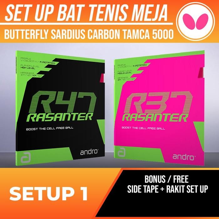 Jual Paket Bat Pingpong Rakitan Butterfly Sardius Tamca Andro Dr. Neubauer | Shopee Indonesia