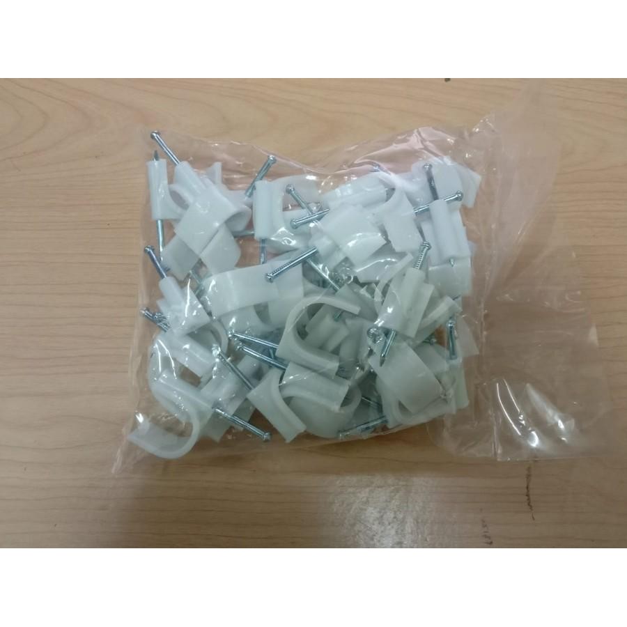 Jual GROSIR TERMURAH Klem Pipa Pvc + Paku / Clamp Conduit Listrik Omega ...