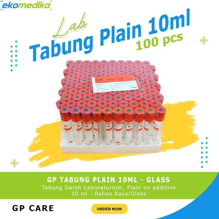 Jual Gp Tabung Plain 10Ml Glass Pet 100Ea / Gp Vacutainer Vacuum Tube ...