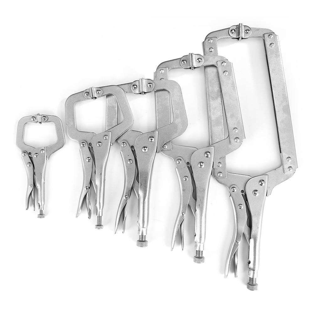 Jual Woodwork Fix Plier Pincer C Clamp weld Clip Tong Grip Tenon ...