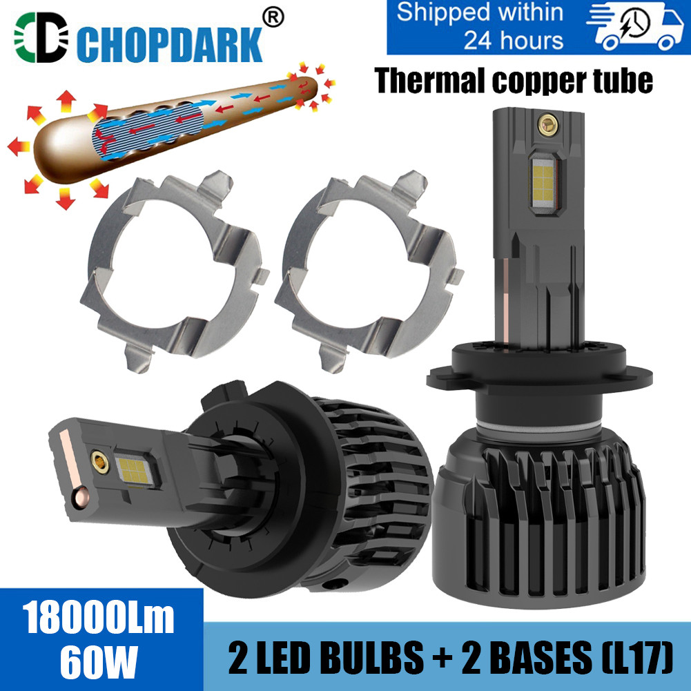 Jual LED H7 Car LED Headlight Bulb and Base Adapter Holder Retainer For ...