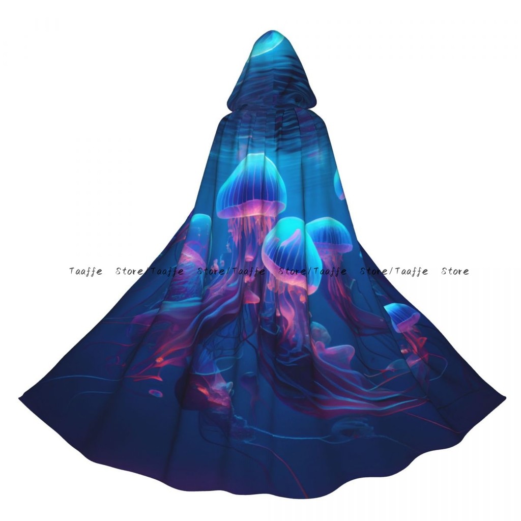 Jual Witch Long Hooded Robe Jellyfish In The Underwater World Halloween ...
