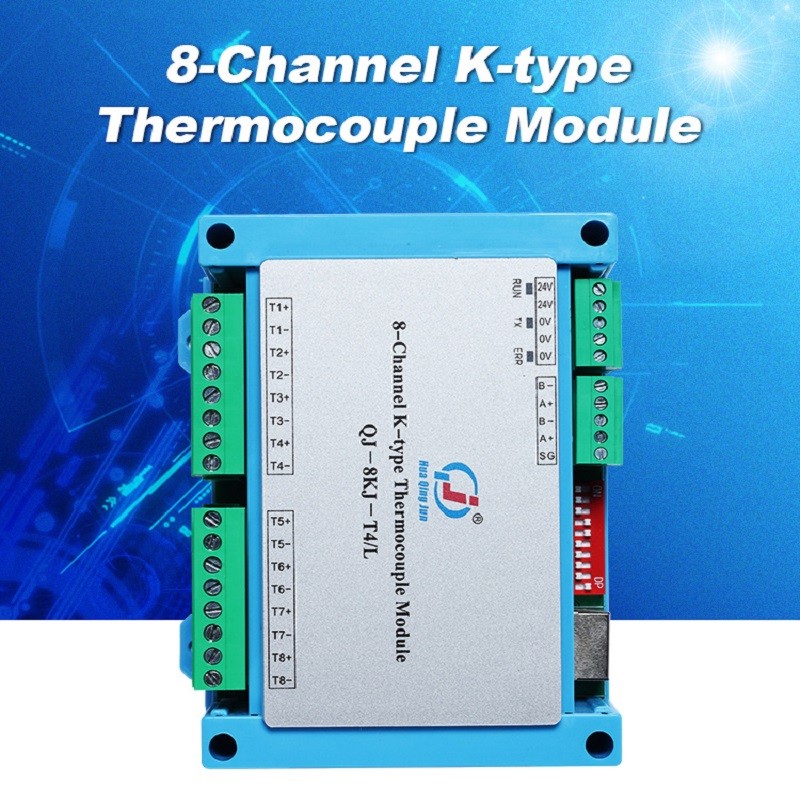 Jual NEW Huaqingjun 8-Channel K-type Thermocouple Module RS485 Ethernet ...