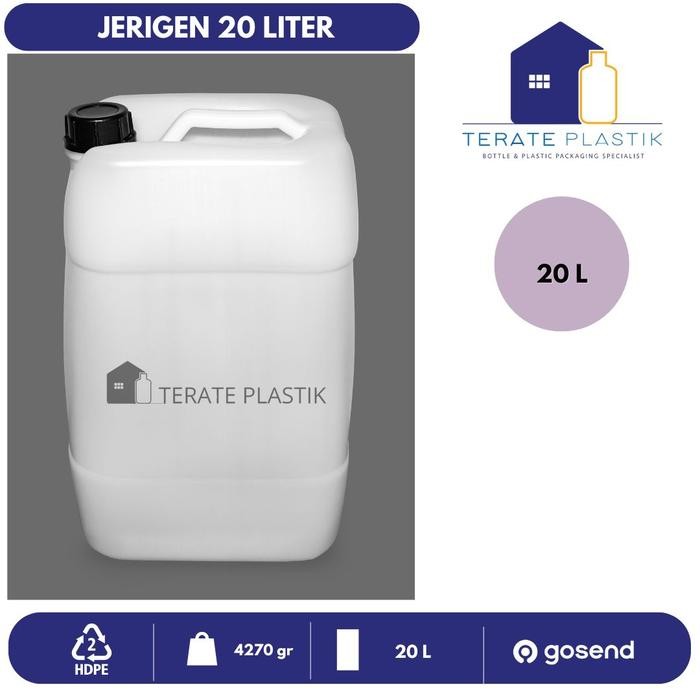 Jual JERIGEN PLASTIK 20L JERICAN 20L HDPE BARU BANDUNG GRAB/GOJEK KODE ...