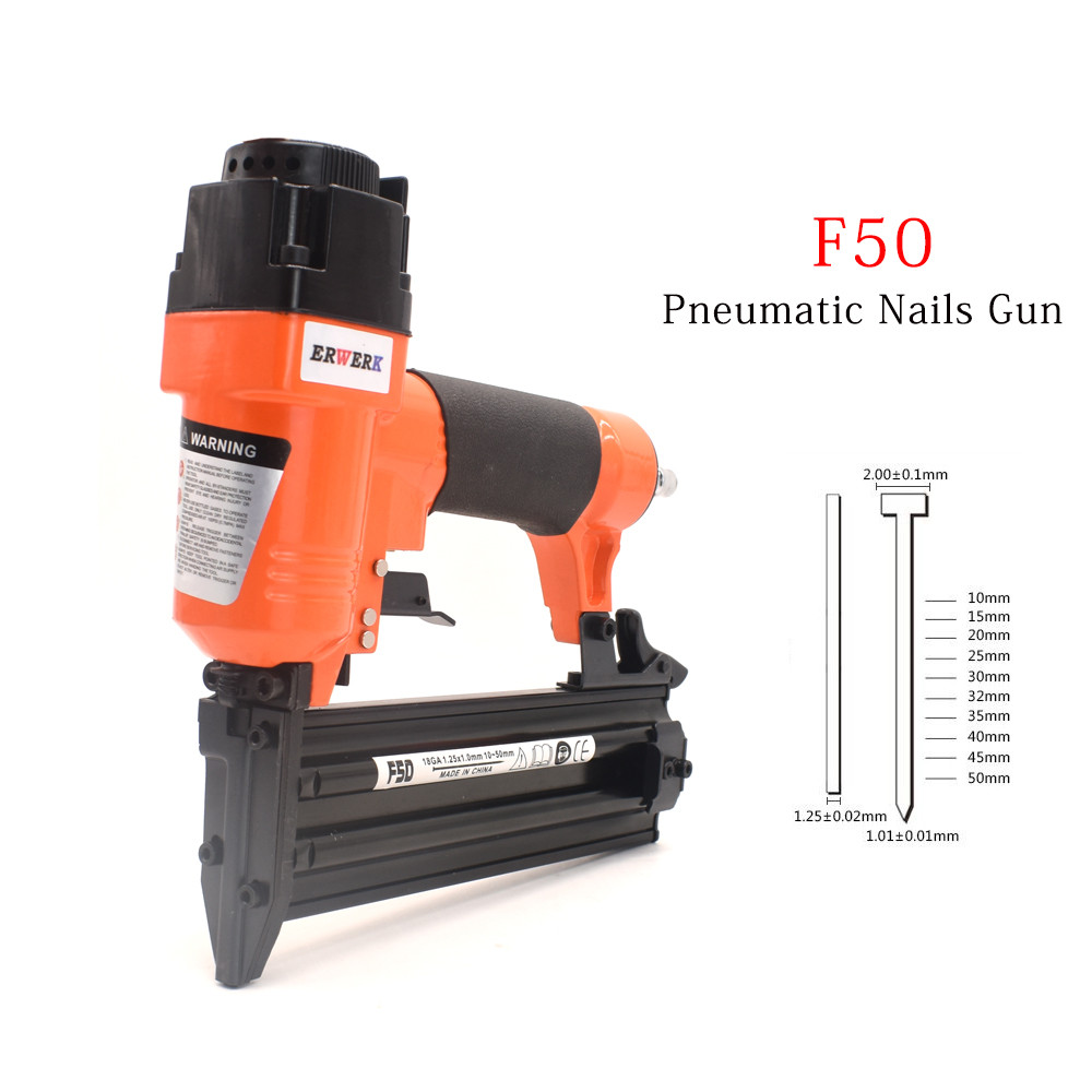 Jual F50 Pneumatic Nails Gun Set 3/4 Inch To 2 Inch 18Ga Air Brads ...
