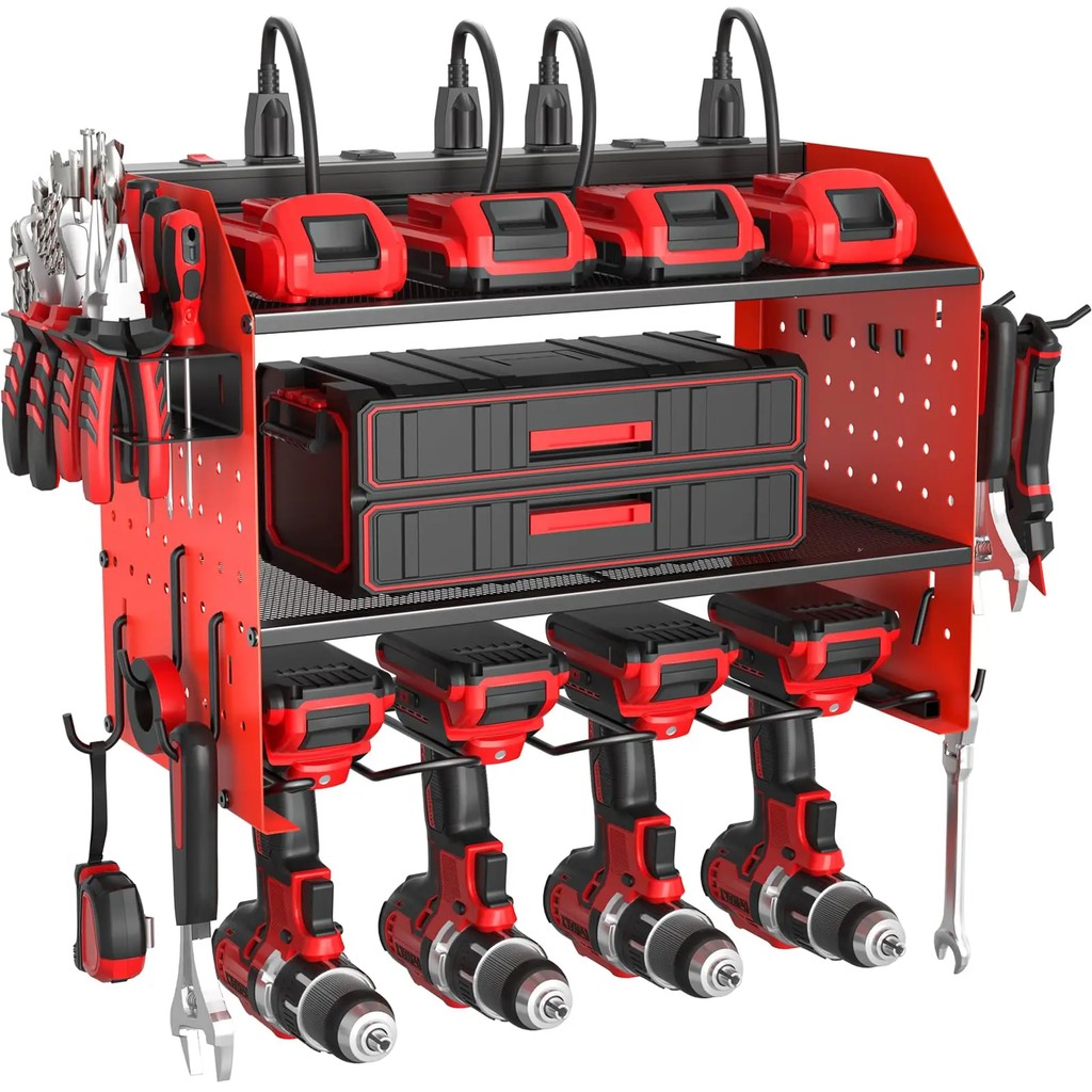Jual NEW 3 Layers Floating Tool Shelf Hand Power Tool Organizer Rack ...