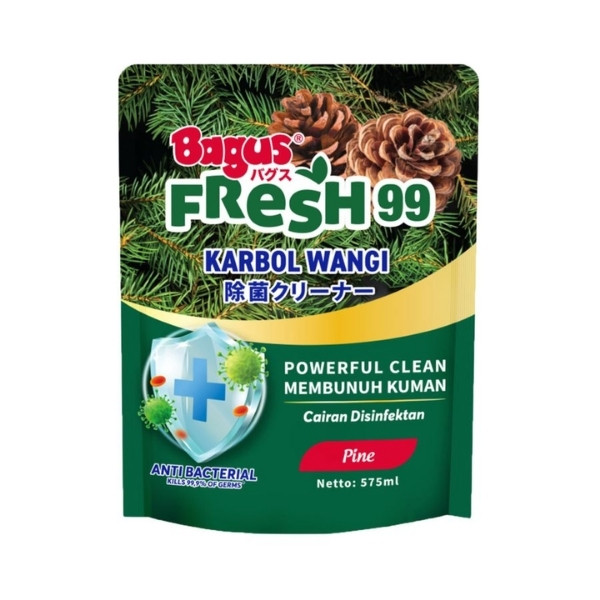 Jual BAGUS FRESH 99 KARBOL PINE POUCH 575 ML | Shopee Indonesia
