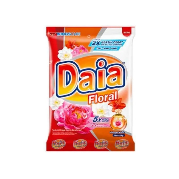 Jual DAIA DETERGENT POWDER FLORAL 4 KG | Shopee Indonesia