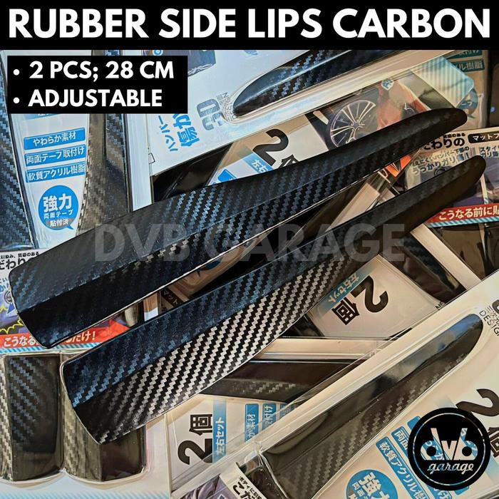 Jual Rubber Side Lips Carbon Add On Bumper - Bemper Universal Karet ...