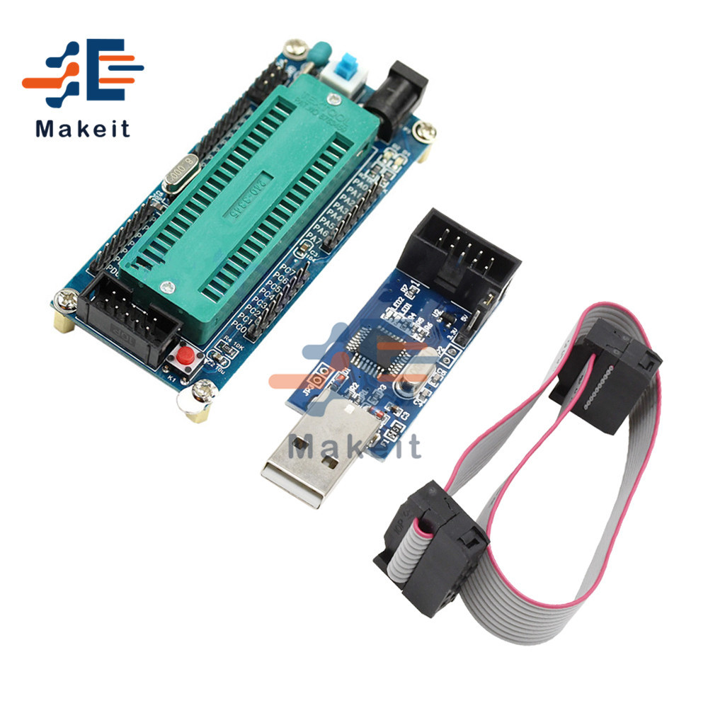 Jual AVR ATMEGA16 Minimum System Board ATmega32 Development Board + USB ISP USBasp Programmer ...
