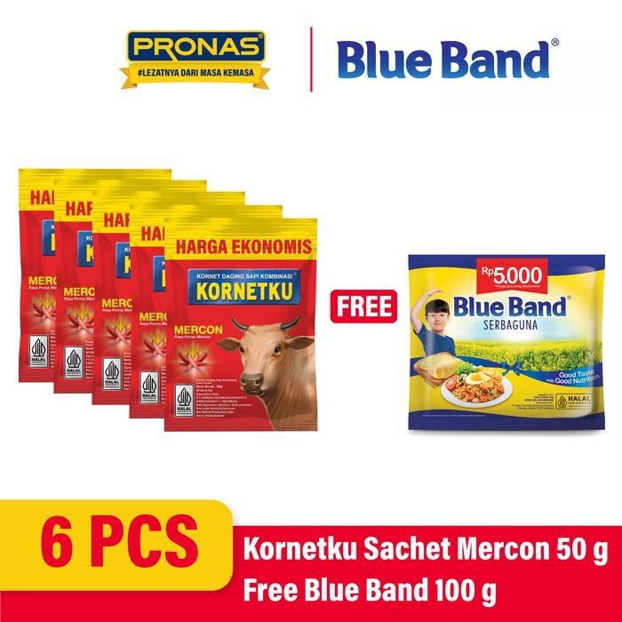 Jual Kirim&siapmakan- [Pronas X Blue Band] Kornetku Kornet Sapi Sachet ...