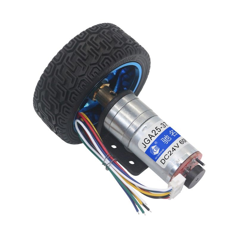 Jual JGA25-370 DC 6V 12V 24V Geared Motor Encoder Speed Measuring Code ...