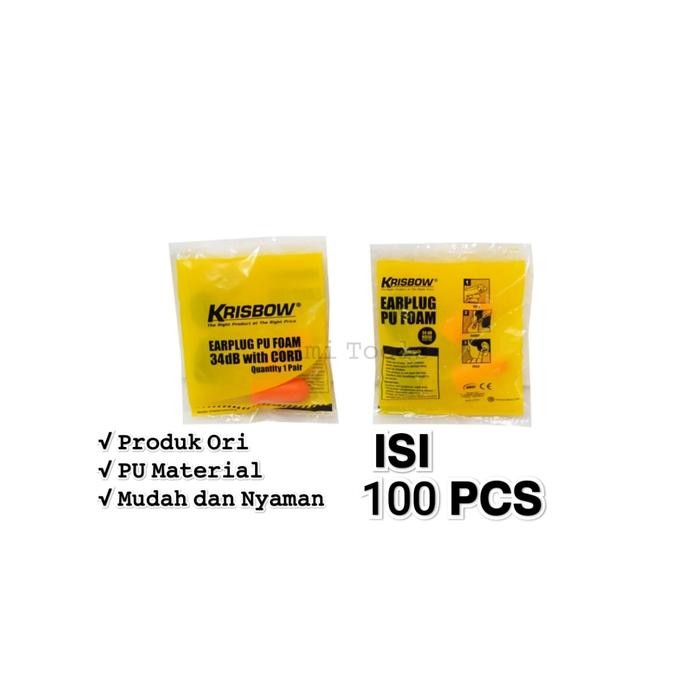 Jual NEW PRODUK KRISBOW EAR PLUG BUSA ISI 100 PASANG KRISBOW PU FOAM ...