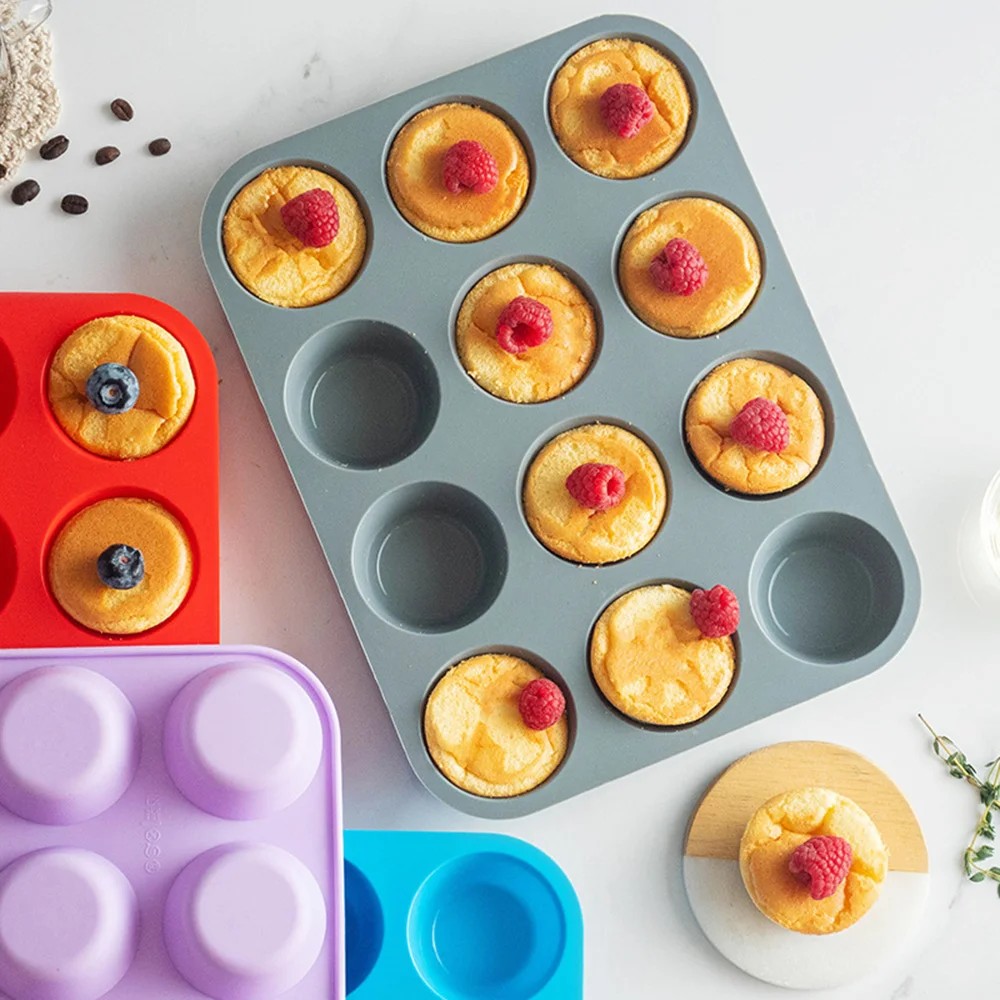 Jual BEST SELLER 12 Holes Silicone Baking Mold for Baking 3D Bakeware ...