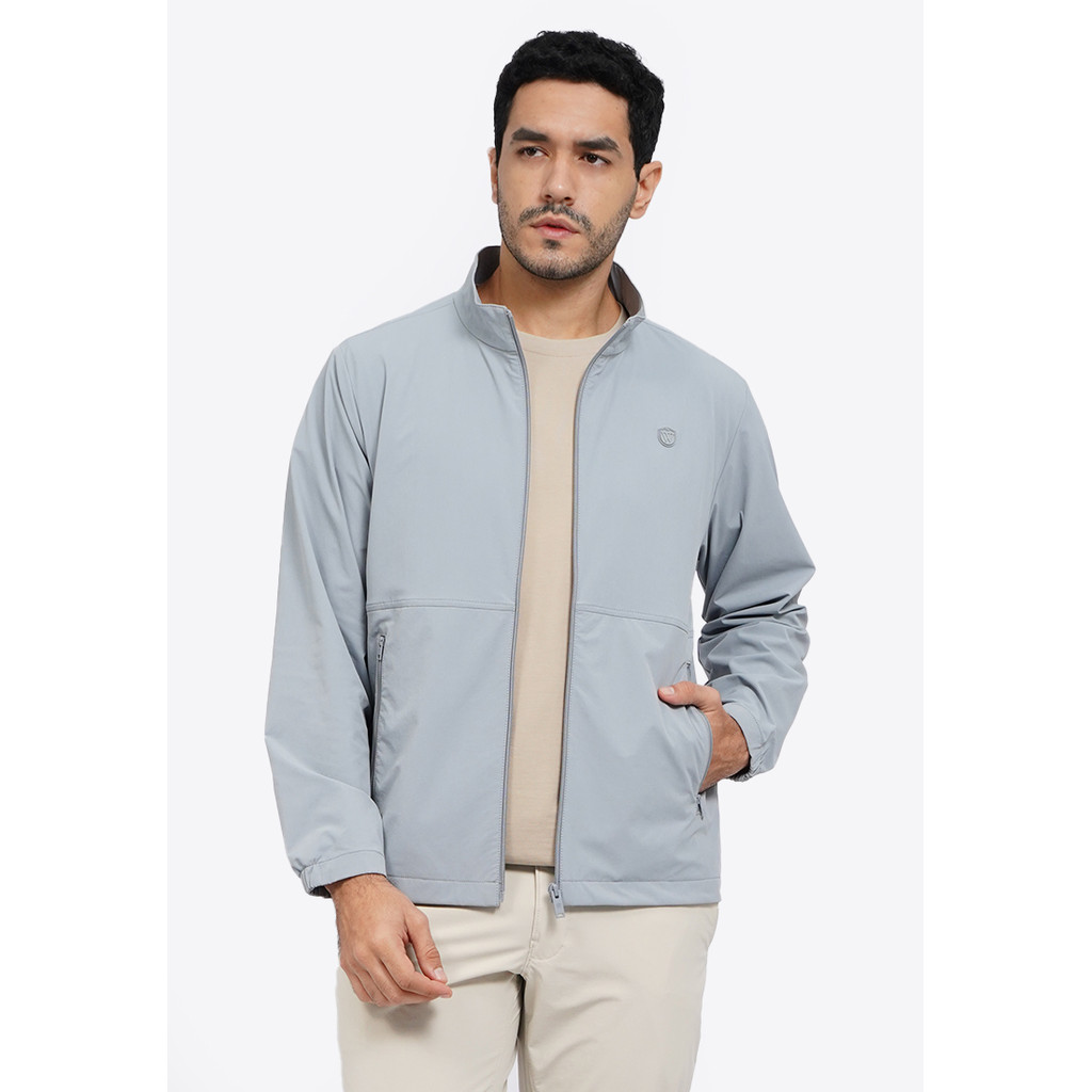 Jual WOOD Regular Fit High Neck Jacket 2-JKXOTD225J002 GREY | Shopee ...
