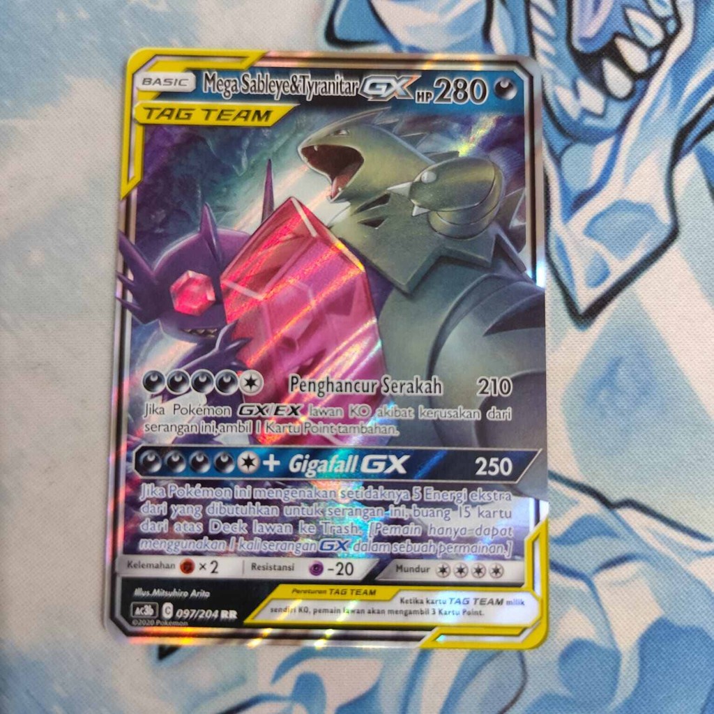 Jual pokemon Indonesia mega sableye tyranitar gx tag team AC3b RR ...