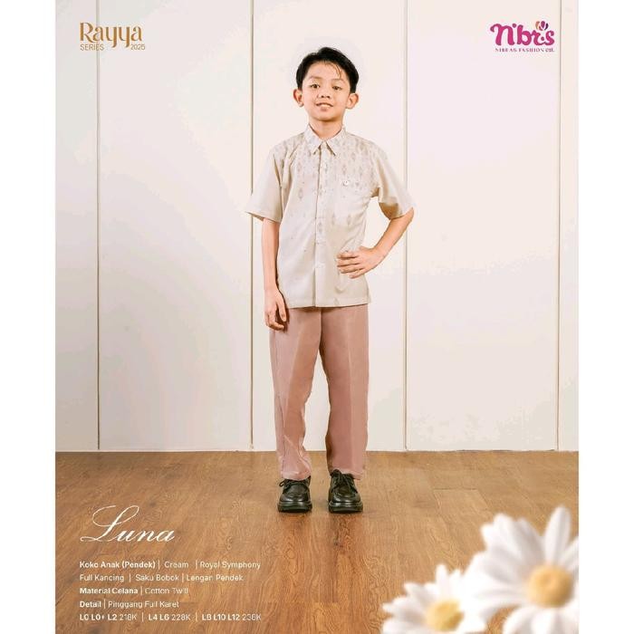 Jual muna Luna Cream Sarimbit Rayya Series by Nibras Couple Sarimbit ...