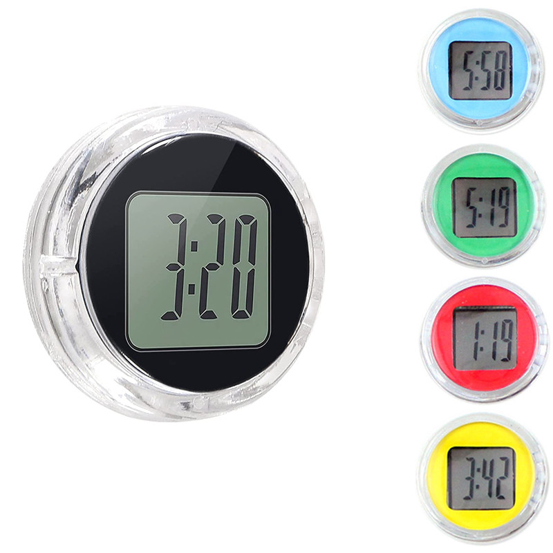 Jual Mini Small Digital Clock for Car Motorcycle Bicycle Sticky Digital ...