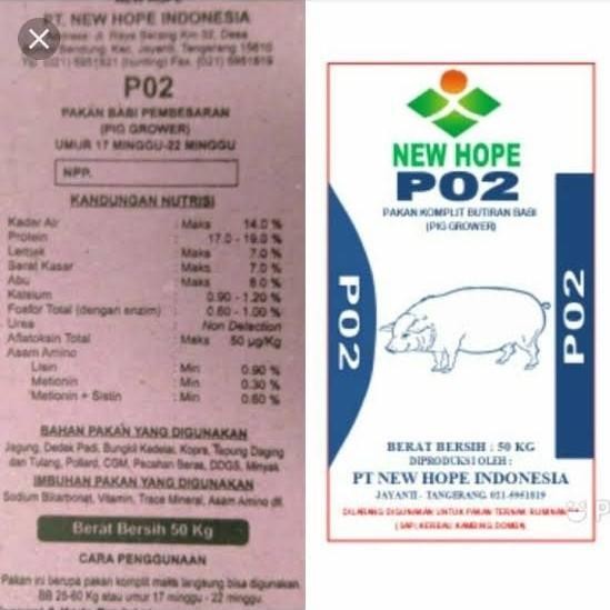 Jual PAKAN AYAM NEW HOPE PO2 PUR UNGGAS AYAM BABI PELET REPACK 10 KG ...