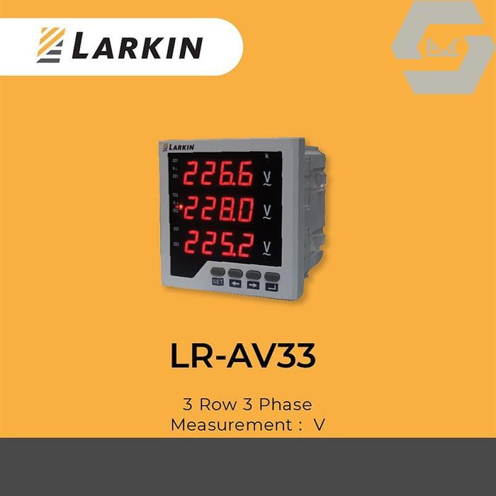 Jual Panel Meter Digital V Volt 3 Baris 3P 3 Phase Larkin Lr-Av33 ...