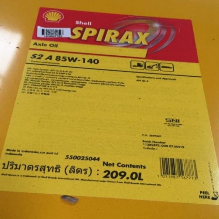 Jual OLI SHELL SPIRAX S2 A 85W-140 / 209 LITER | Shopee Indonesia