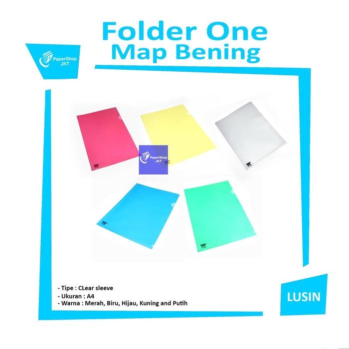 Jual Map L / Map Bening Folder One A4 Warna | Shopee Indonesia