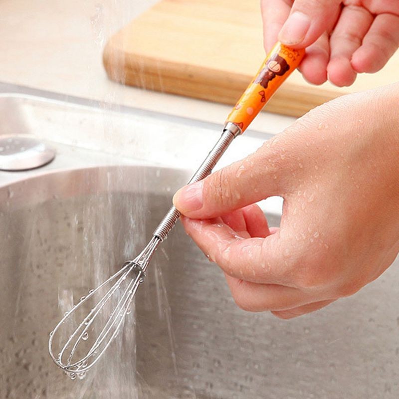Jual Egg Beater Mini Stainless Steel Balloon Wire Whisk Manual Hand ...